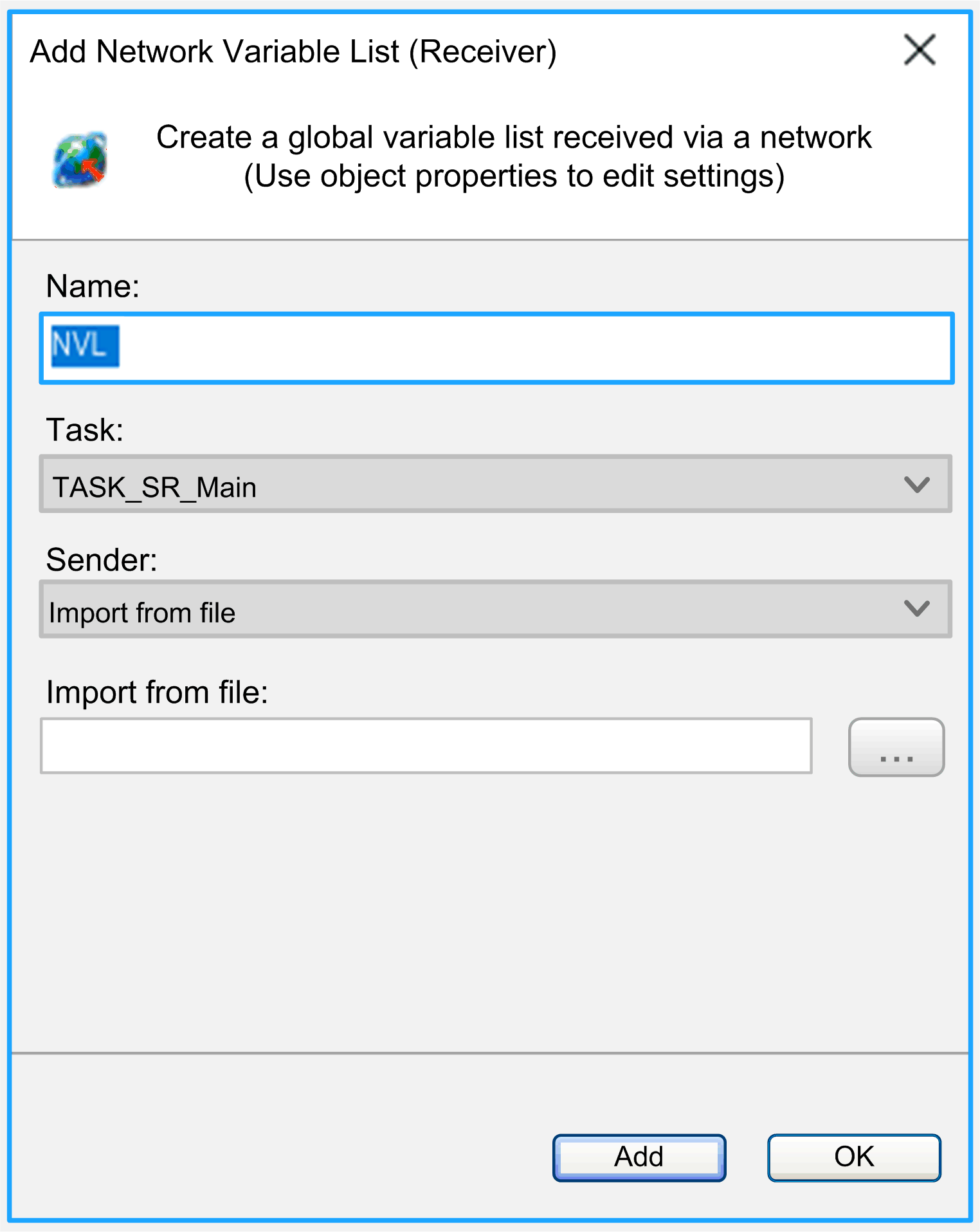 Network Variable List (Receiver)
